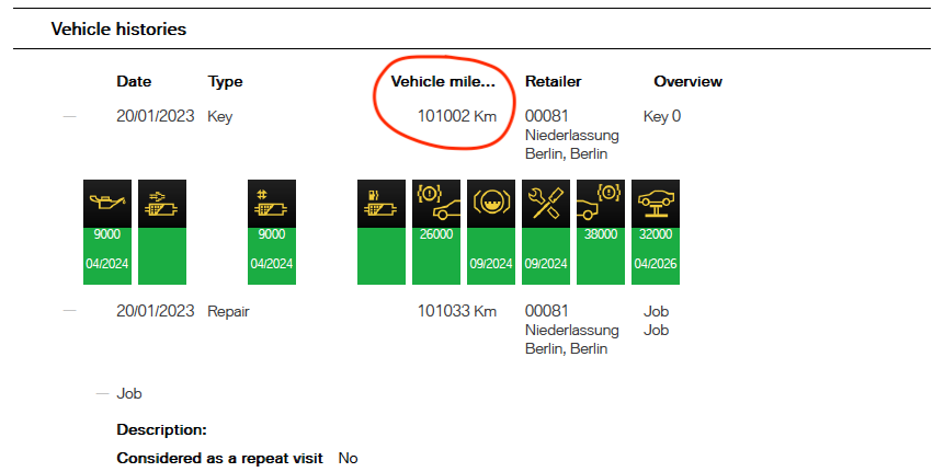 BMW Air Service History and mileage check - BimmerFlash